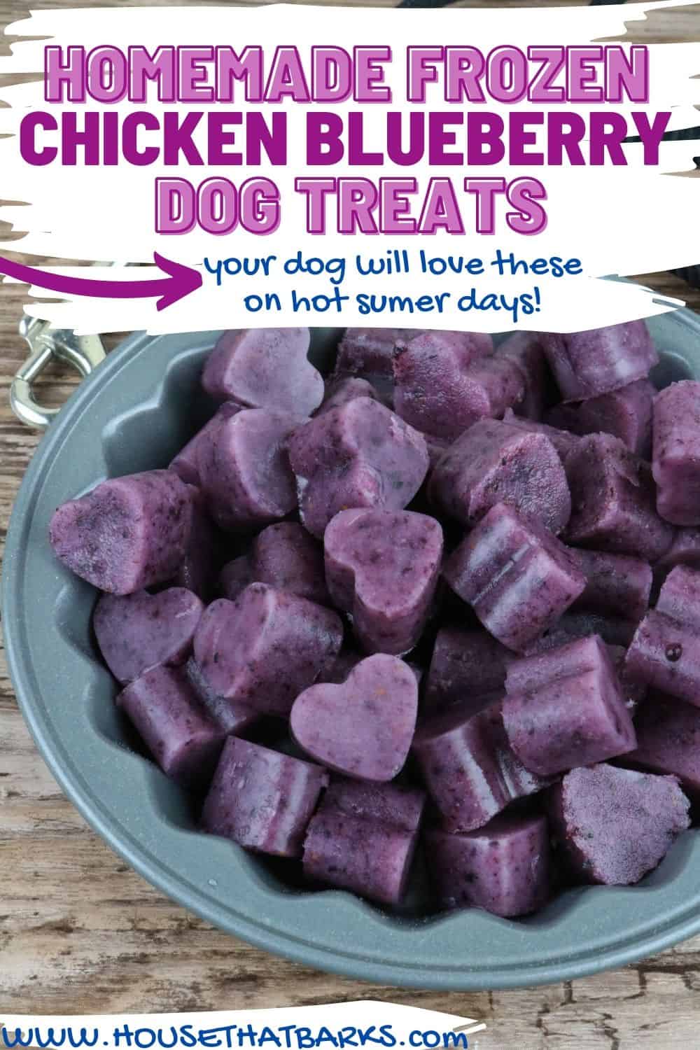 Frozen Chicken Blueberry Pup Pops - House that Barks